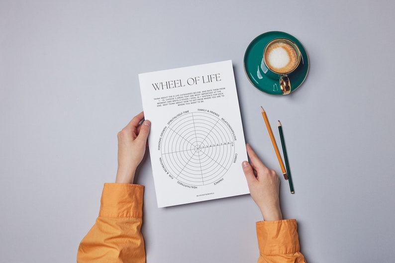 Wheel of Life Printable PDF, Life Goals Planner Pdf Printable, Life ...