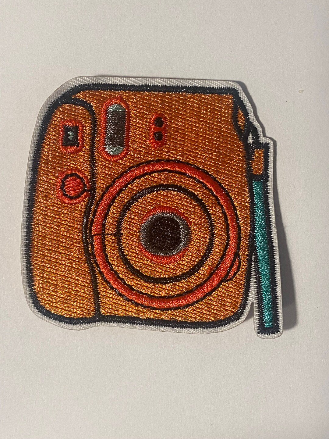 Retro Vintage Orange Cannon Camera Iron-on Patch, Nostalgic Embroidered ...