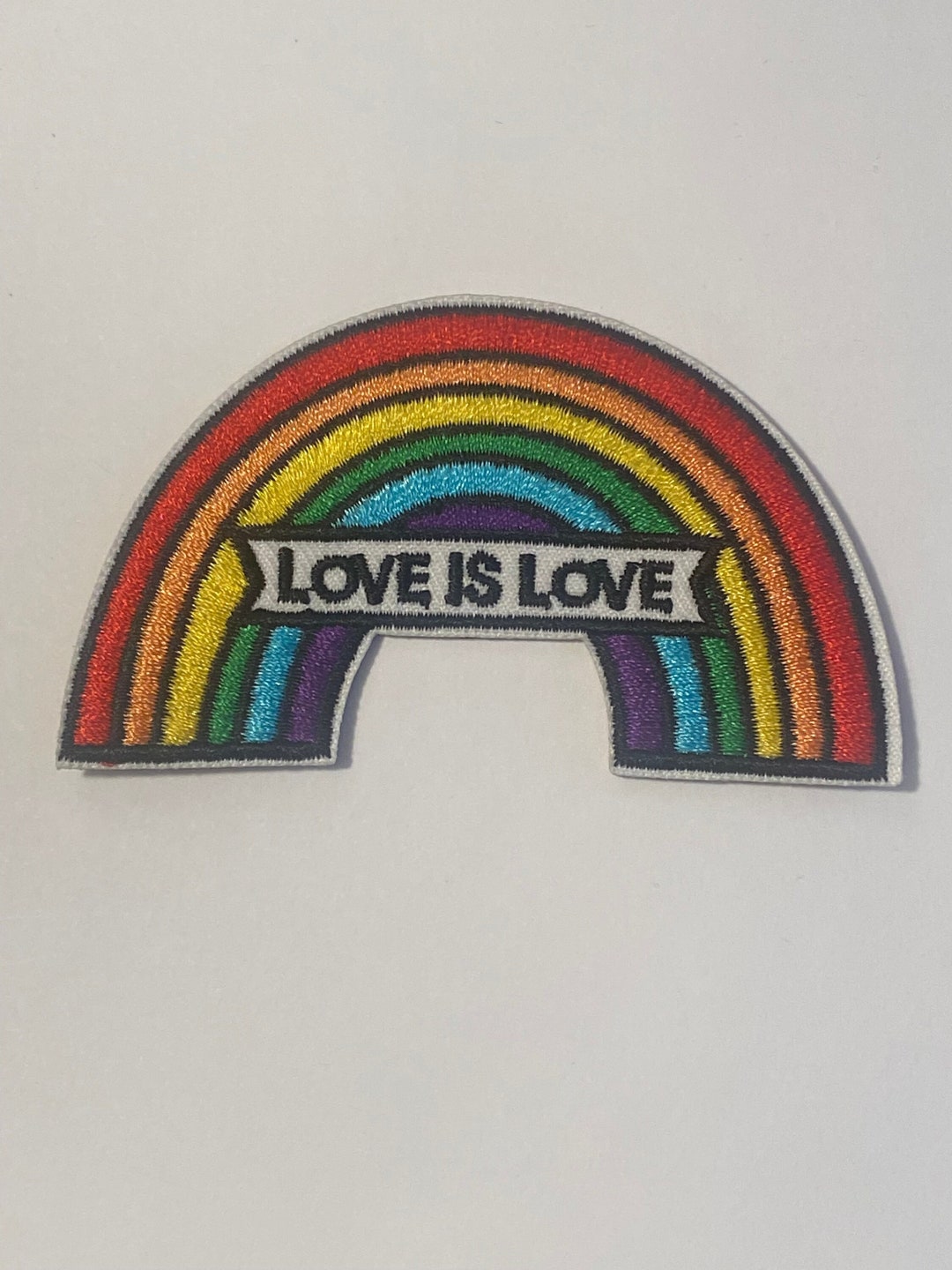 LGBTQ Rainbow Love is Love Iron-on Patch, Pride Embroidered Patch ...
