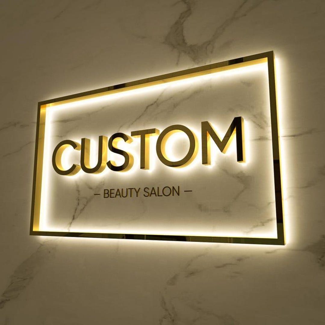 Led Backlit Signage, Custom Led Logo Sign, 3D Design Custom Logo Sign ...
