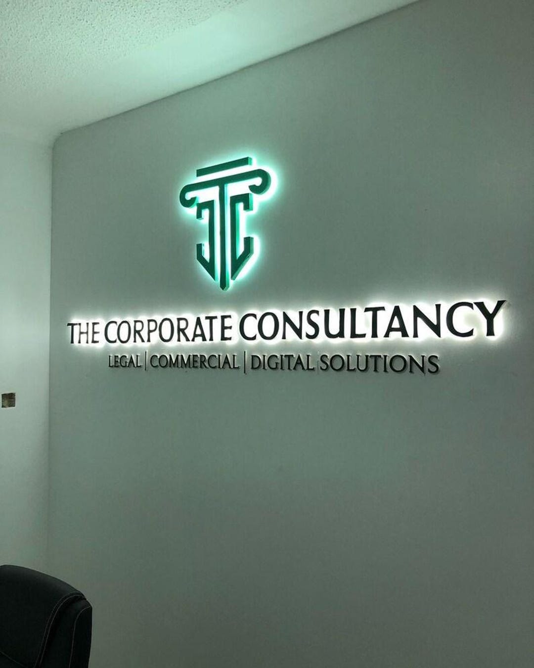 Backlit Letter Signage, Halo Lit Logo Sign, 3D Laser Cut Signboard, 3D ...