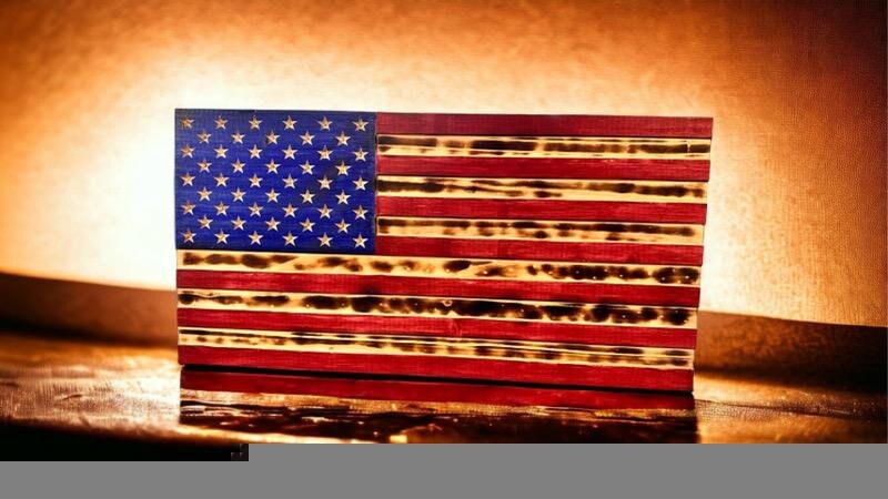 Wooden Rustic American Flag - Etsy