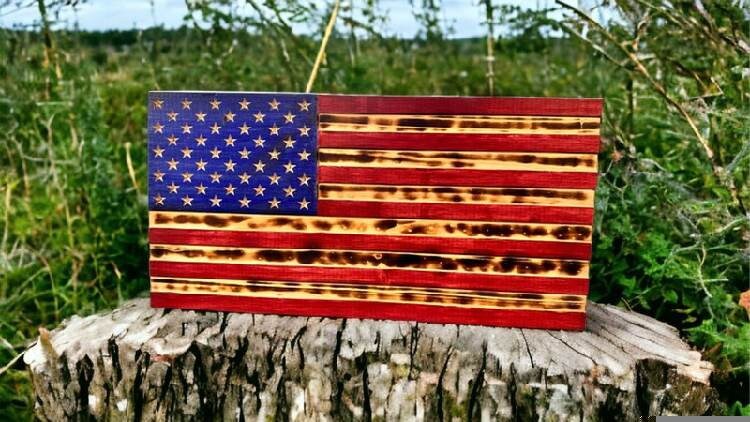 Wooden Rustic American Flag - Etsy
