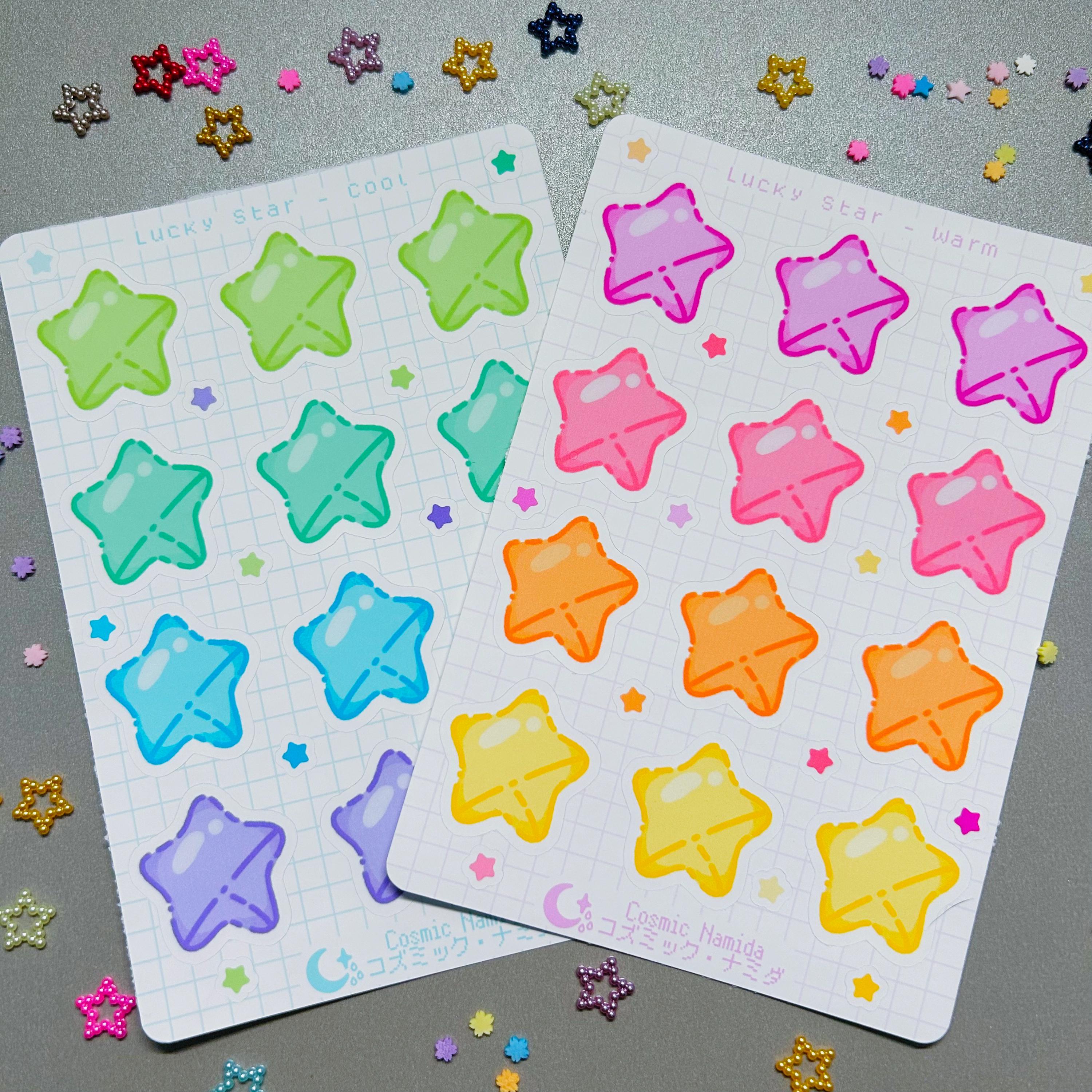 Lucky Star Sticker Sheet - Etsy