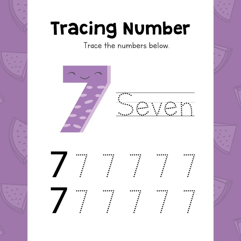 TRACING NUMBER 1-10 Printable Kids Activities I Kindergarten - Etsy