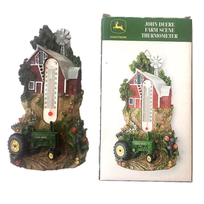 John Deere Farm Scene Thermometer - Etsy