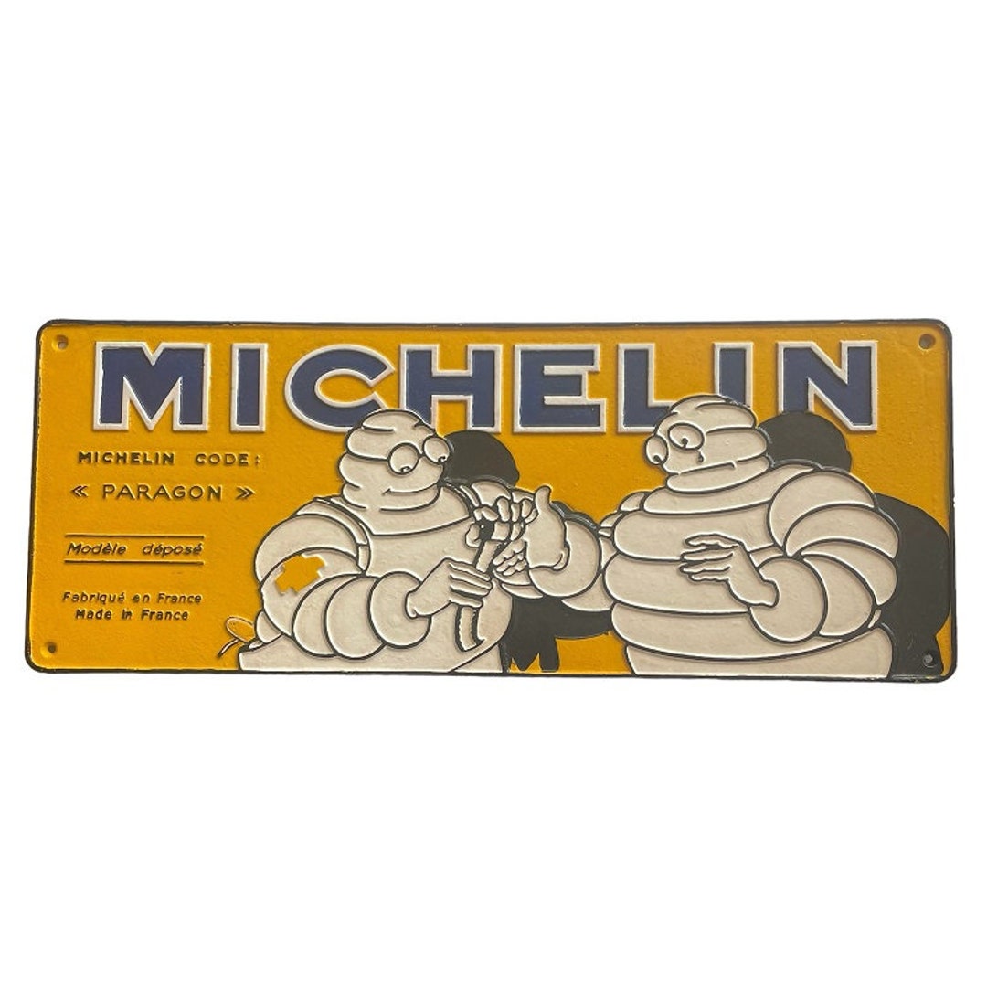 Large Yellow Michelin Man Cast Iron Sign 50x20cm - Etsy