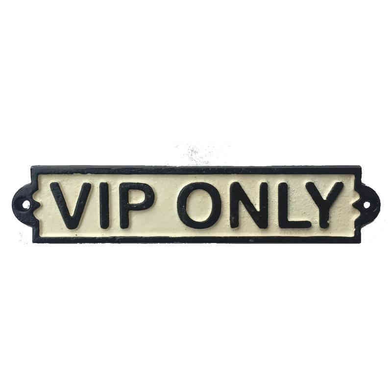 VIP Only Cast Iron Sign - Etsy