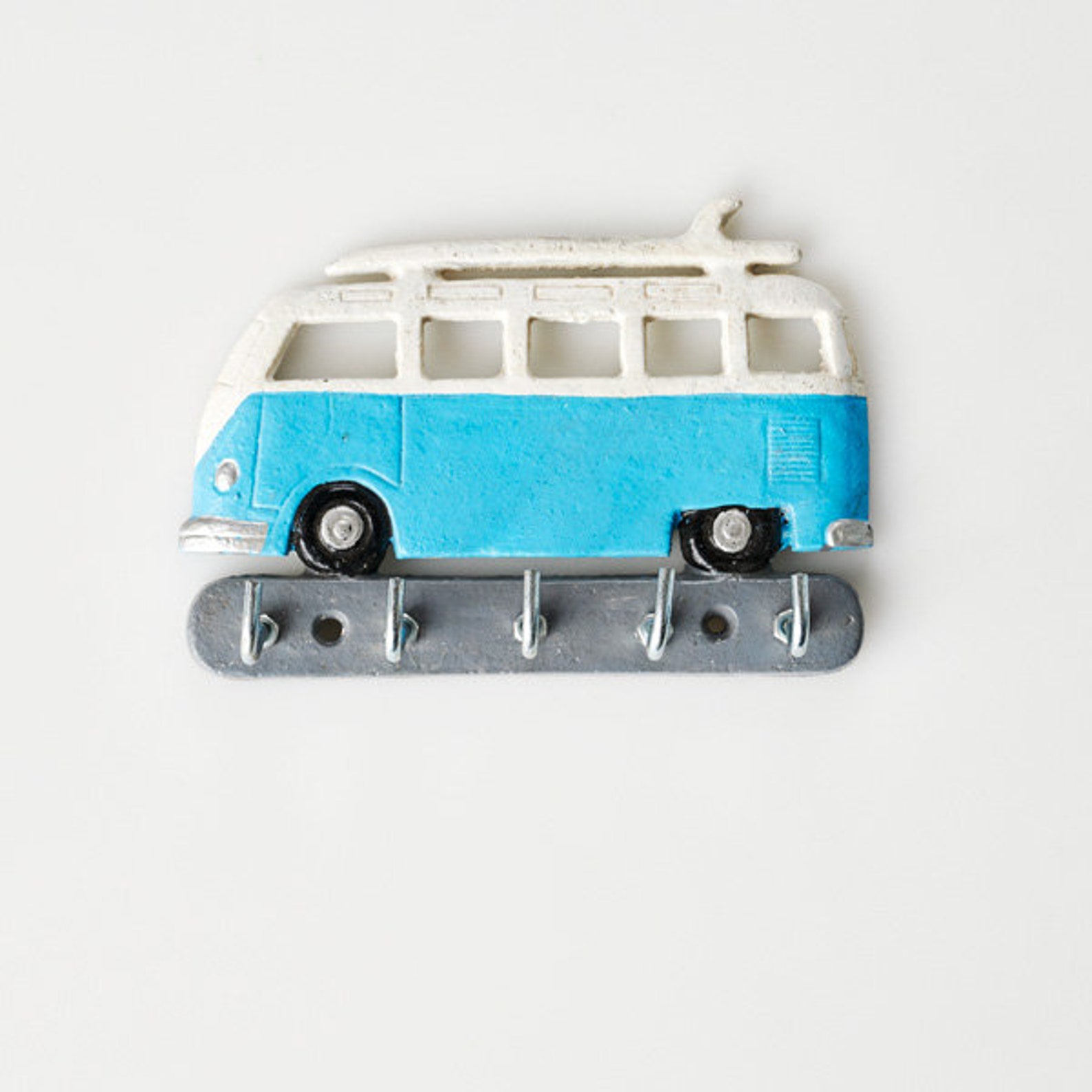 Cast Iron Kombi Key Rack 15cm With 5 Hooks - Man Cave - Etsy