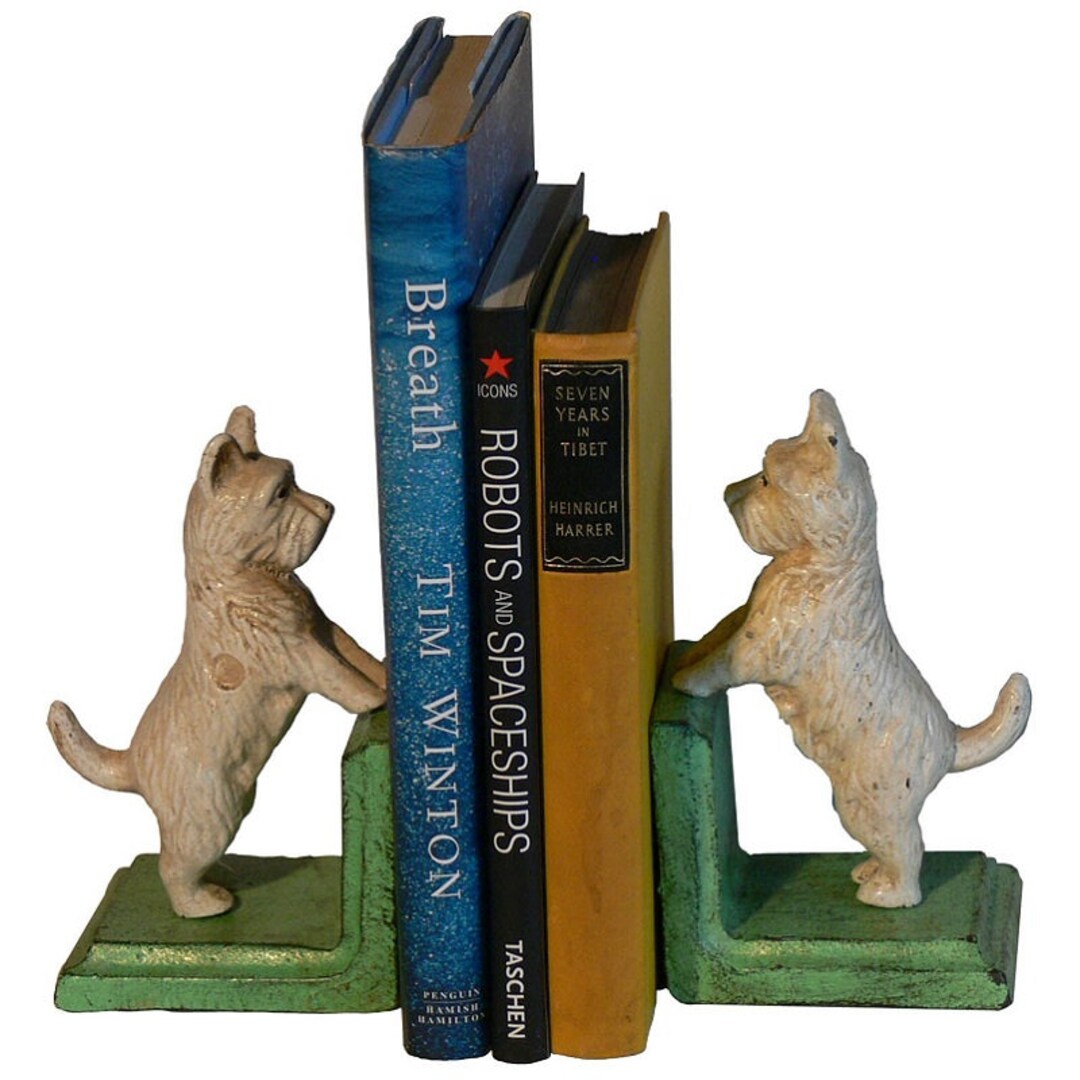 Cast Iron Westie Dog Bookends - Etsy