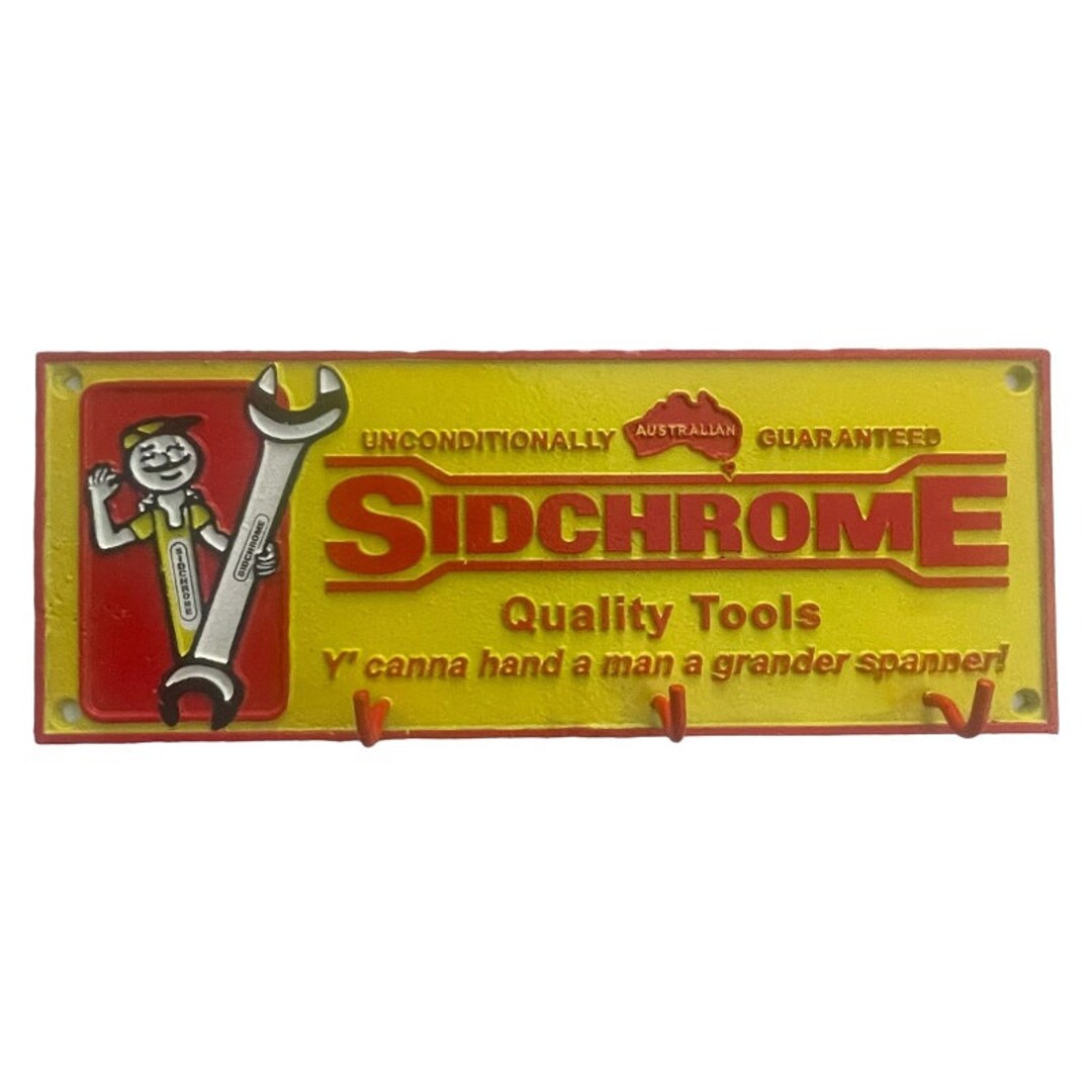 Cast Iron Sidchrome Key Rack Sign 30cm - Man Cave - Etsy Australia