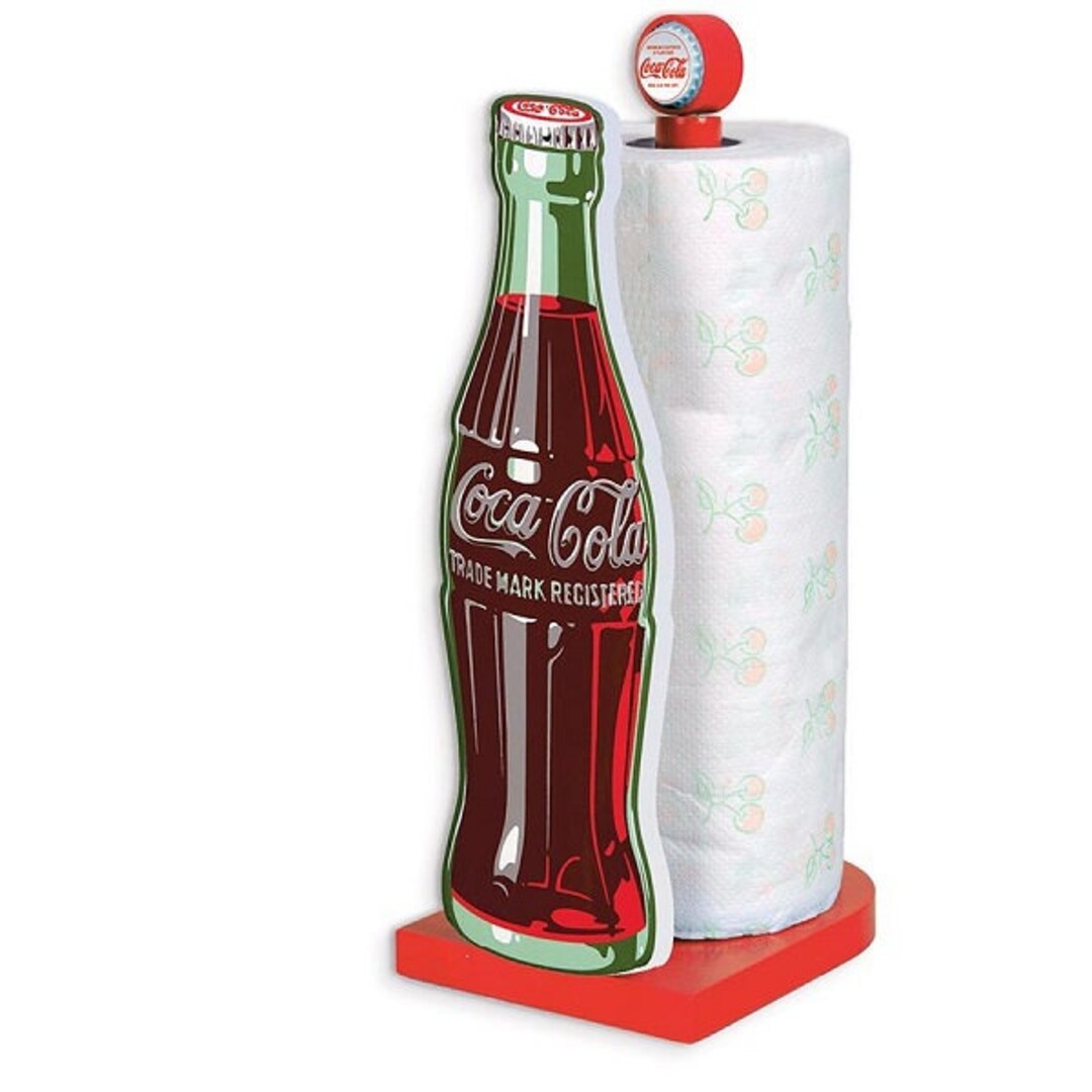 Coca-cola Coke Wooden Paper Towel Holder - Kitchen Collection Retro - Etsy