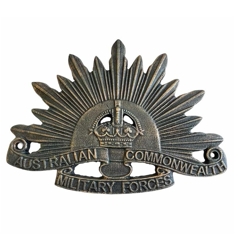 Australian Commonwealth Army Military Forces Sign Cast Iron Bronze 29cm ...