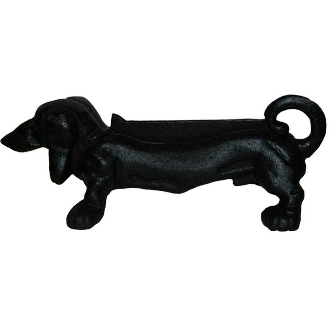 Black Cast Iron Dachshund Boot Scraper Doorstop Sausage Dog 23 X 9.5cm ...
