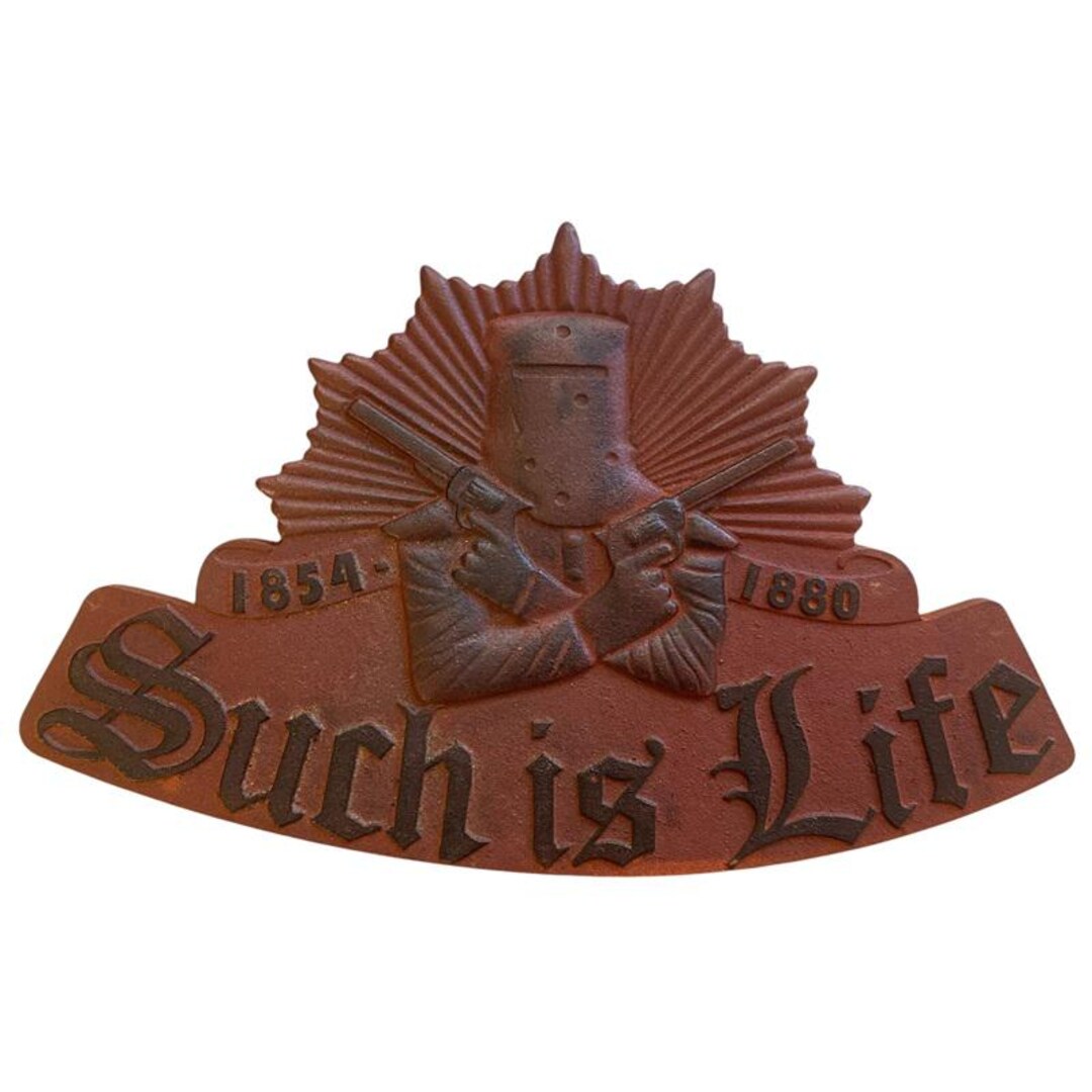 Cast Iron Ned Kelly Such is Life Rust Wall Plaque Sign 42cm - Etsy