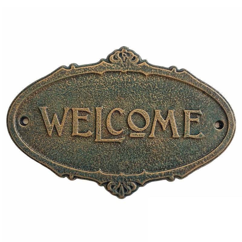 Cast Iron Welcome Sign - Etsy