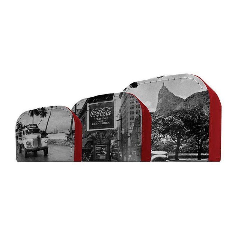 3 Coca-cola Coke Vintage Storage Cases Suitcase Case Boxes Landscape ...