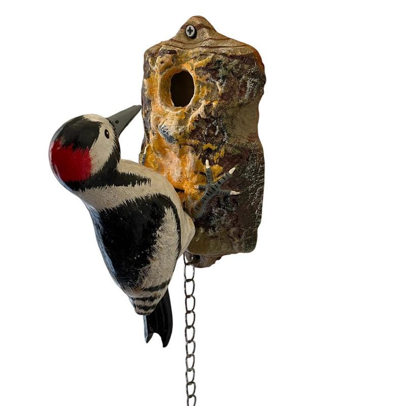 Great Spotted Woodpecker Bird Cast Iron Door Knocker - Etsy