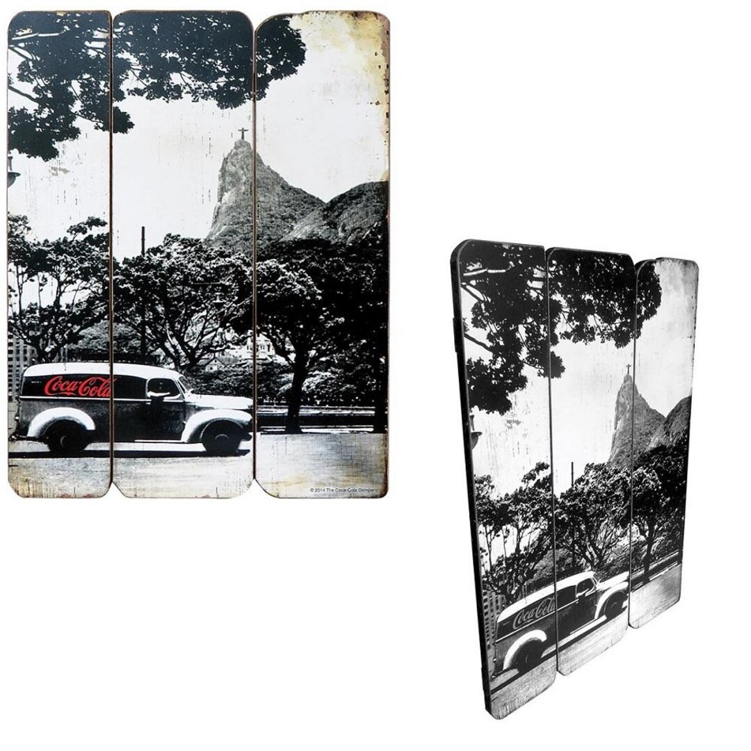 Coca Cola Coke Wood Wall Plaque Landscape Rio Sign Gift Retro Vintage ...