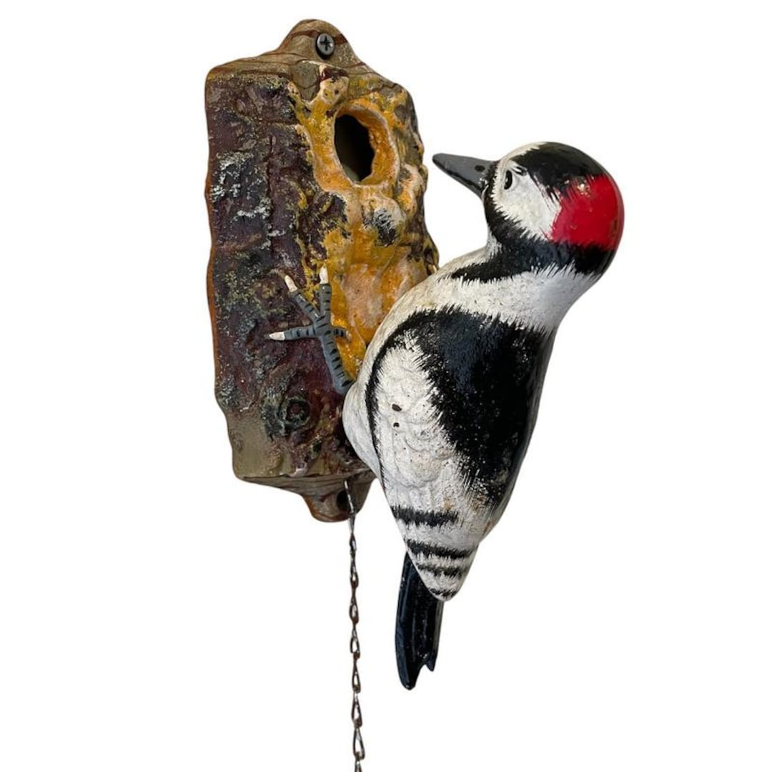 Great Spotted Woodpecker Bird Cast Iron Door Knocker - Etsy