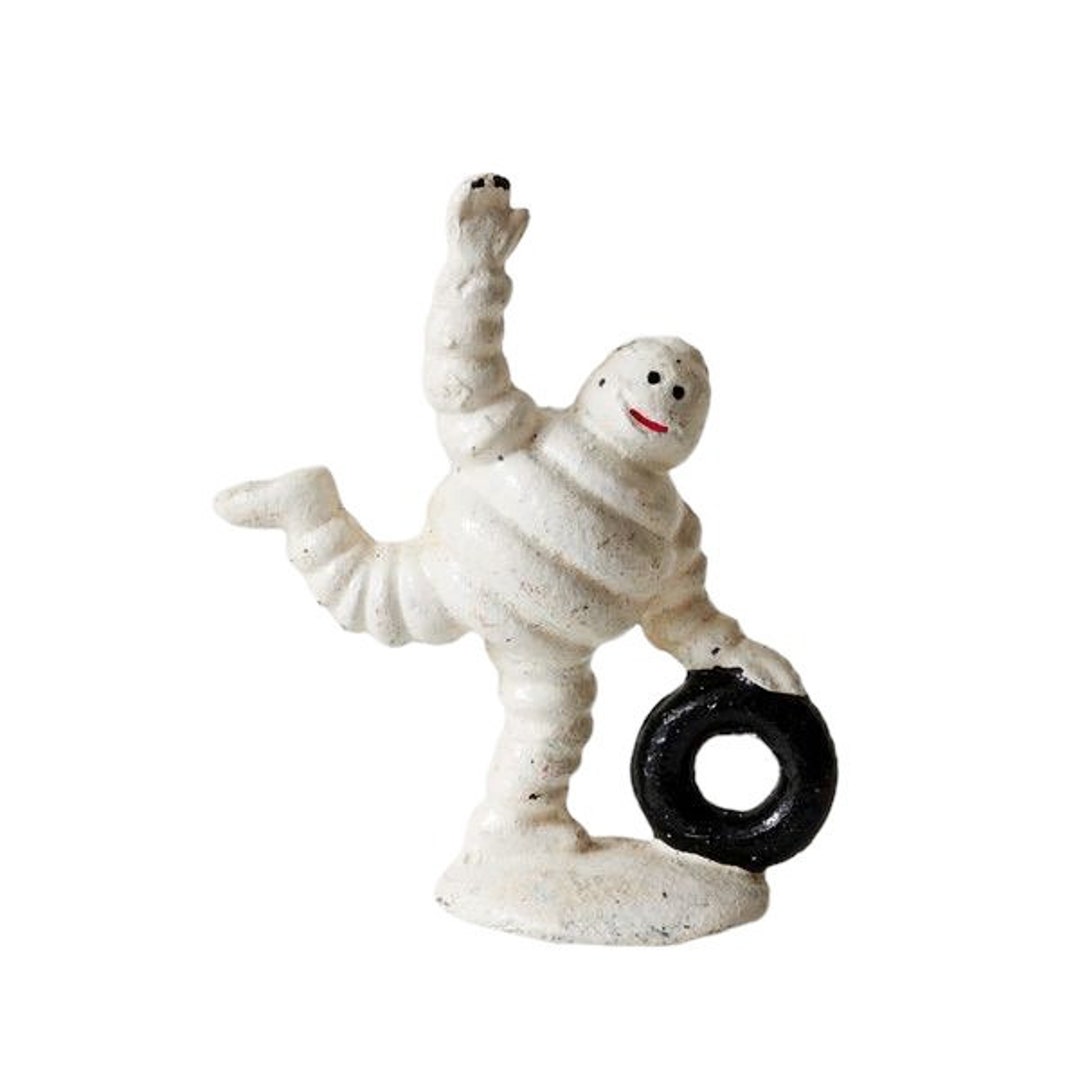Cast Iron Michelin Tyre Man Standing Running 9cm - Man Cave - Etsy