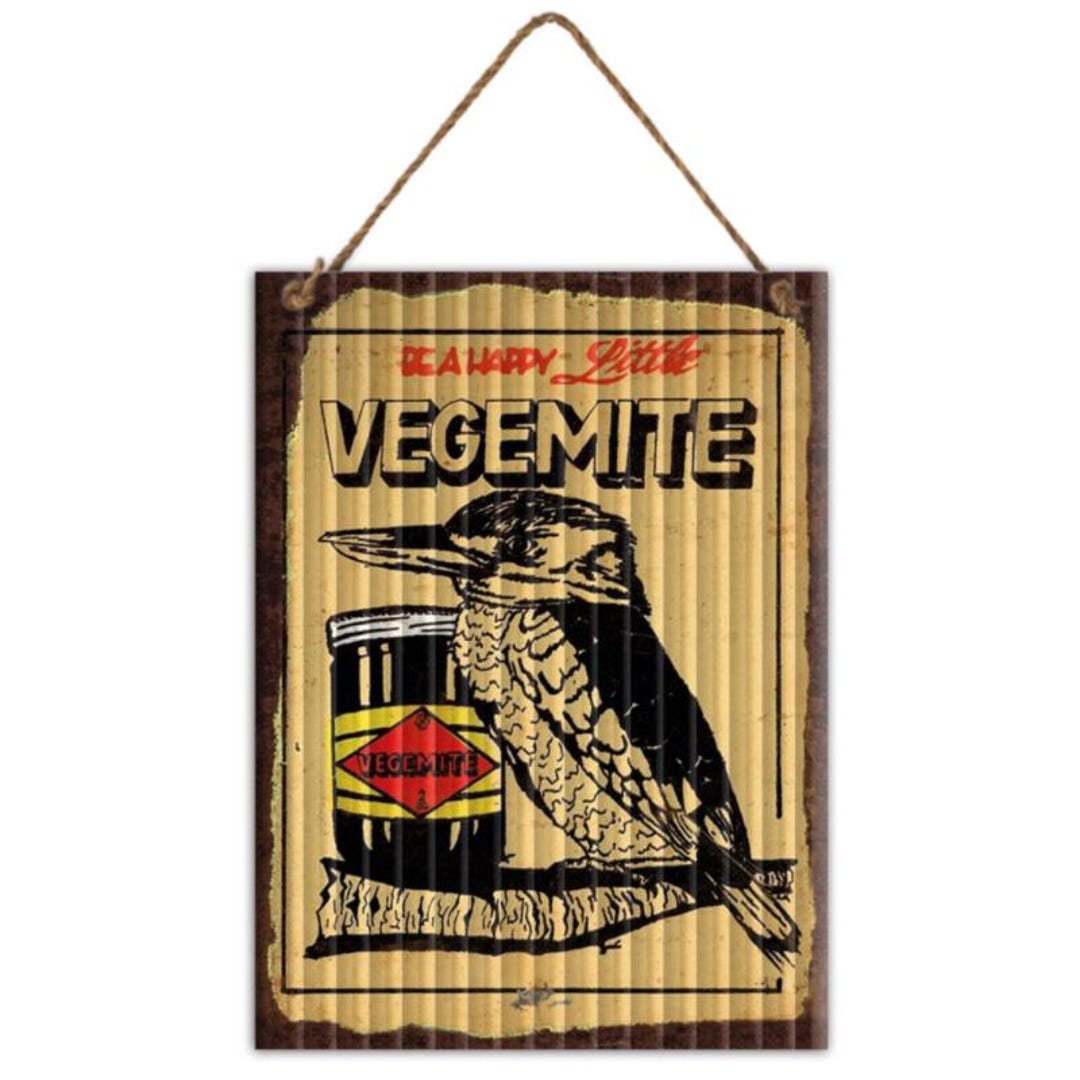 Be a Happy Little Vegemite Sign With Australian Kookaburra 30x40cm - Etsy