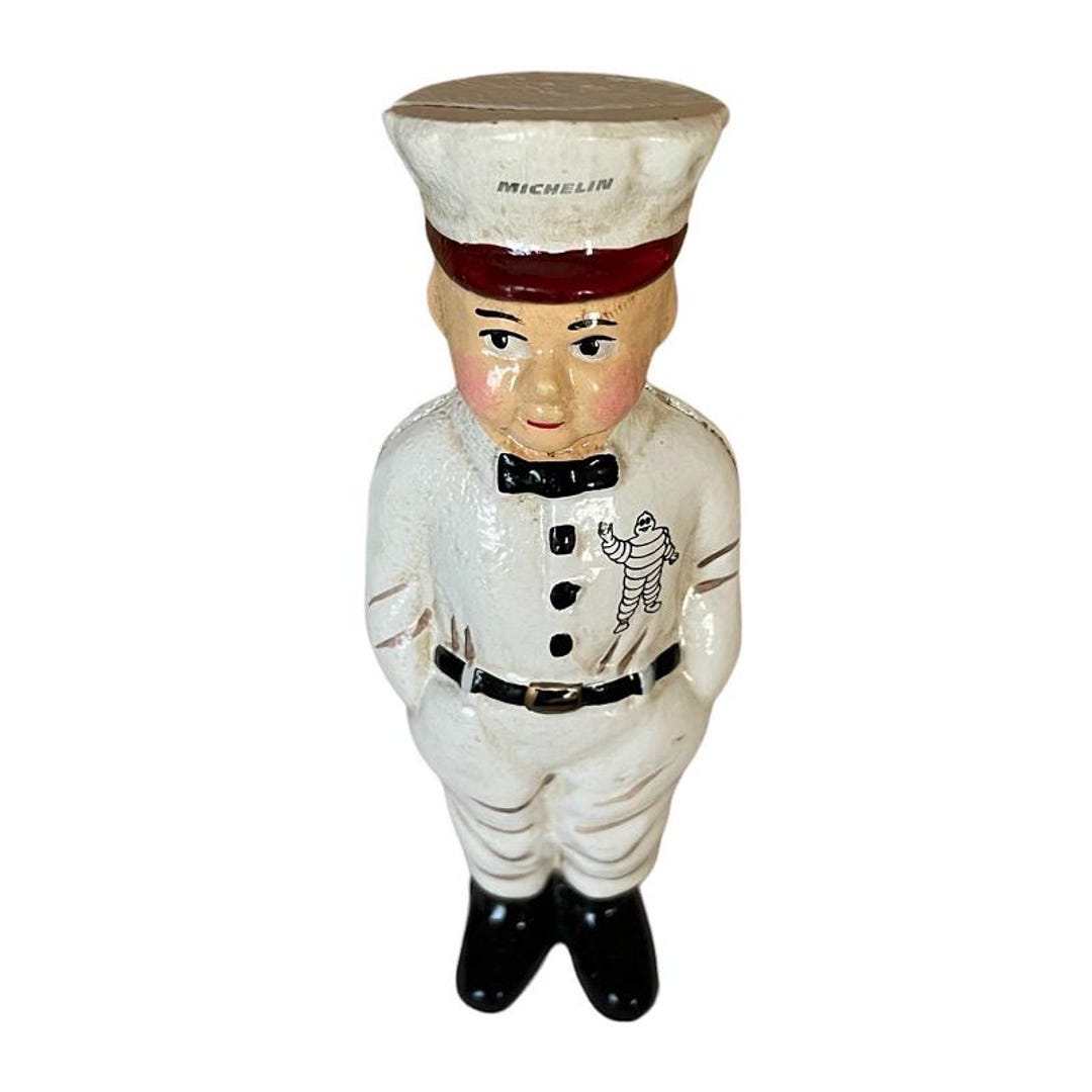 Cast Iron Michelin Gas Boy Money Bank Service Man - Man Cave - Etsy