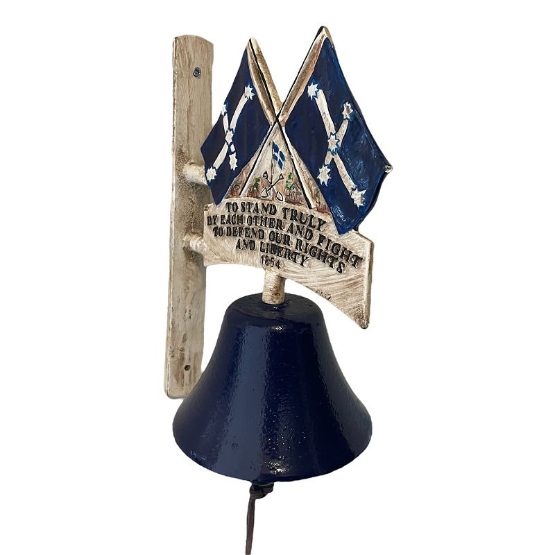 Eureka Flag Cast Iron Bell Sign - 1854 Eureka Stockade Bar - Man Cave ...
