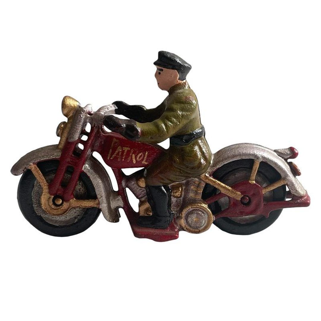 Cast Iron Military Police Motorcycle Patrol Man 16cm - Etsy
