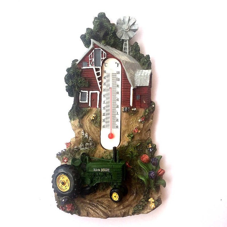 John Deere Farm Scene Thermometer - Etsy