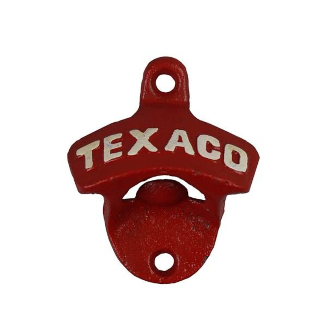 Texaco Cast Iron Bottle Opener, Red Retro Man Cave Decor - Etsy