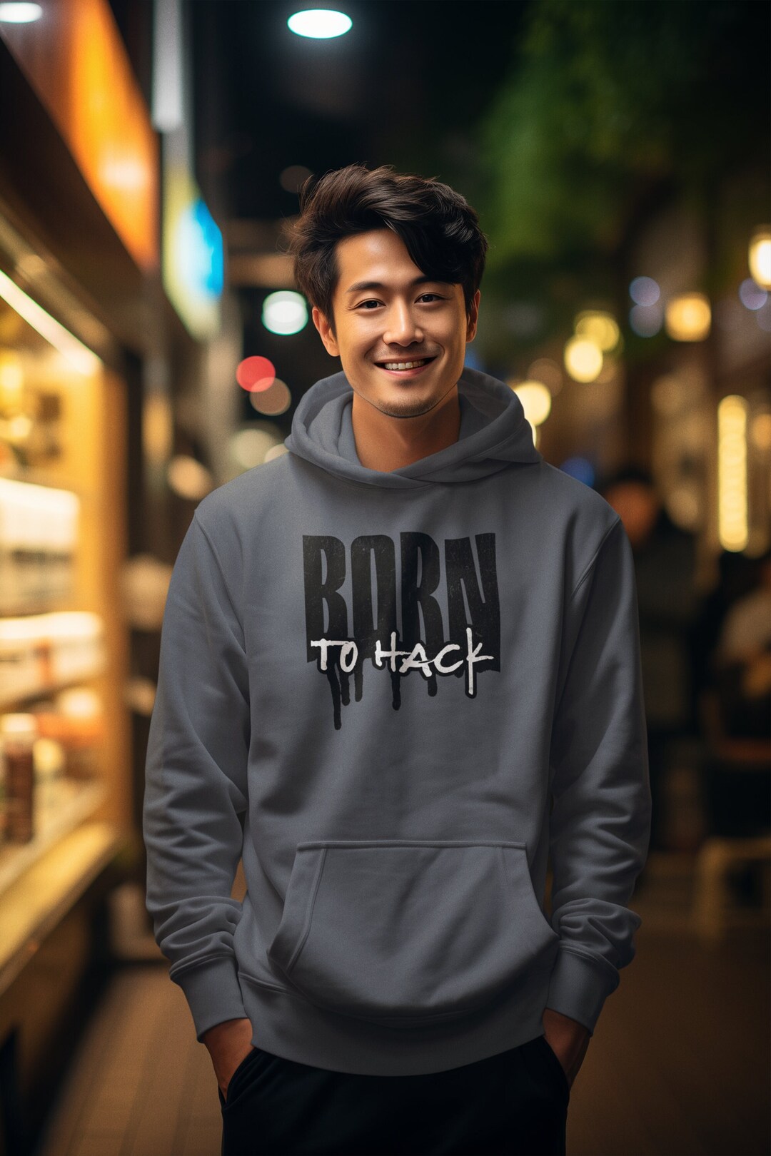 Born to Hack Hoodie Hacker Graphic Sweatshirt Funny Tech Gift Unisex ...