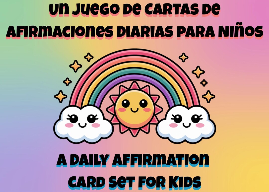 Bilingual Kids 30 Affirmation Cards – English & Spanish Printables for ...