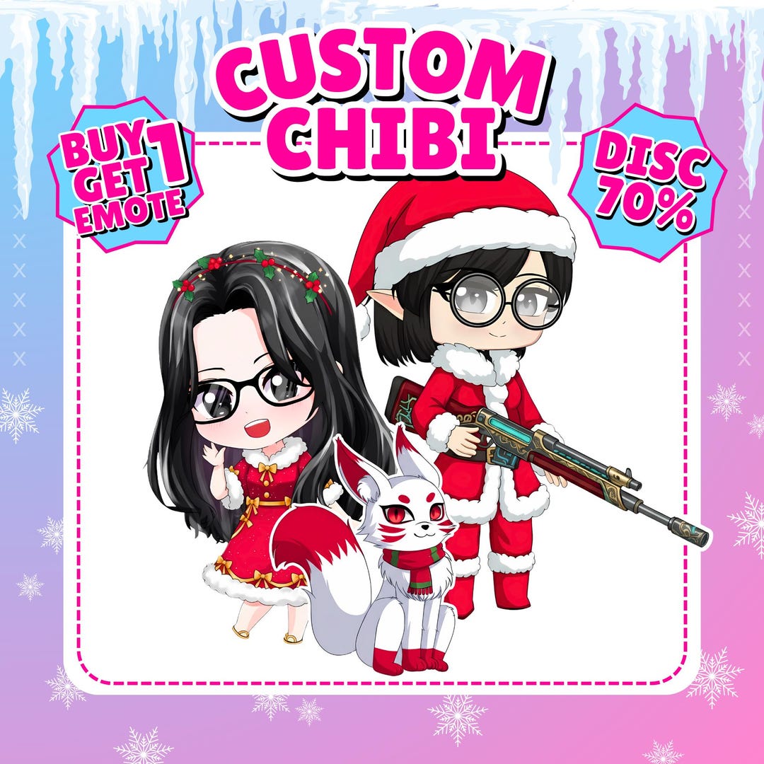 Custom Chibi Character Art | Anime Illustration Commission - Etsy