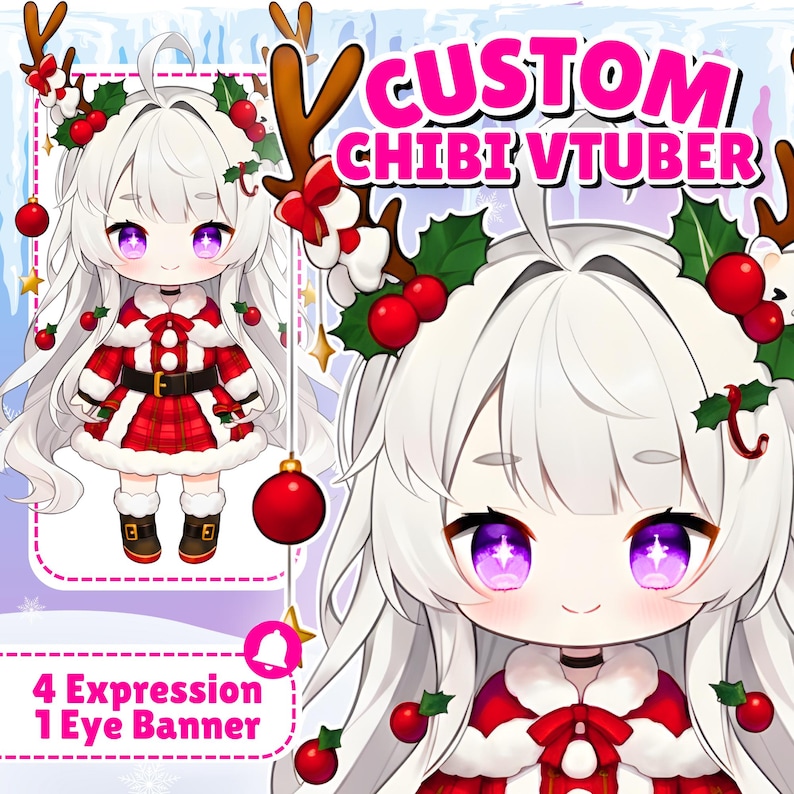 Custom Chibi Vtuber Model, Animated Avatar With Expressions & Eye ...