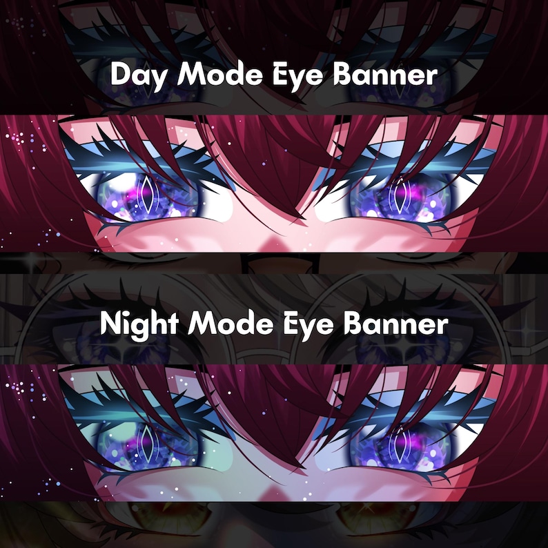 Custom Anime Eyes Banner: Twitch, Youtube, Discord Vtuber Design - Etsy