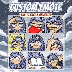 Custom Chibi Emote for Streaming | Discord, Kick and Twitch Emote ...