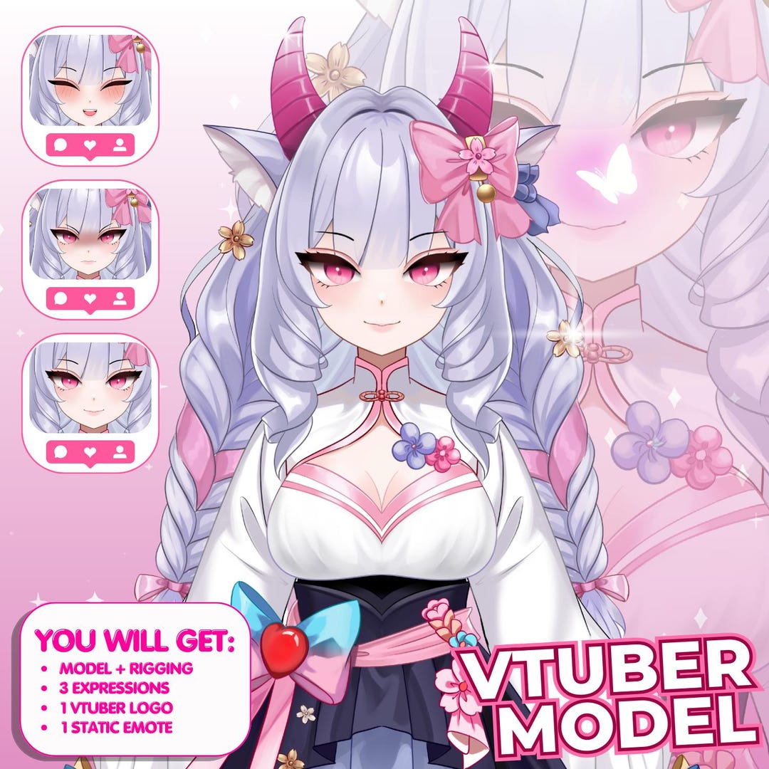 CUSTOM LIVE 2D VTUBER Model | Vtuber Asset | Vtuber Character | Vtuber Design | Vtuber Streamer ...