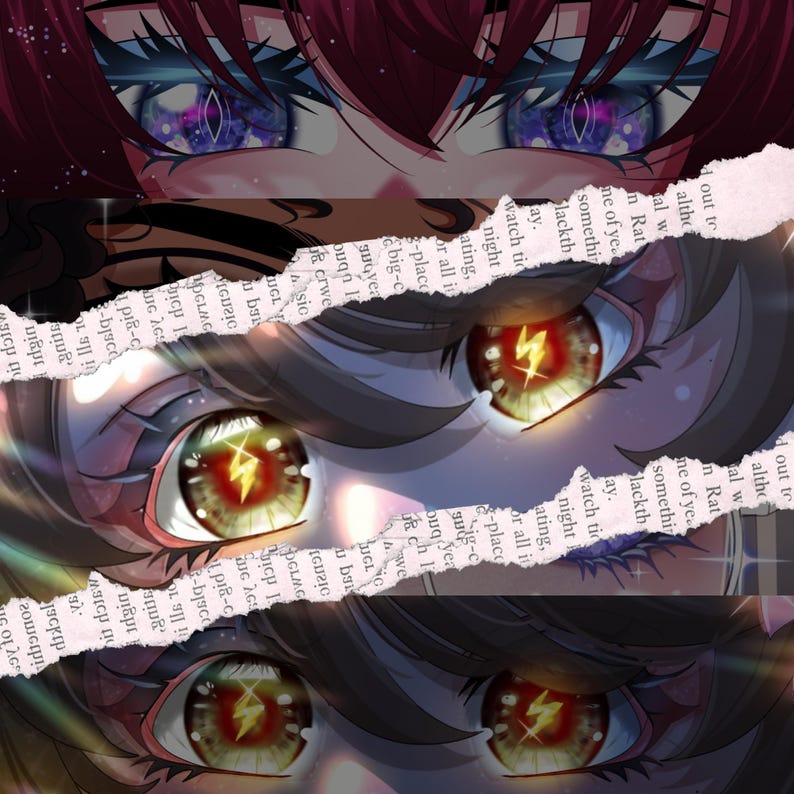 Custom Anime Eyes Banner: Twitch, Youtube, Discord Vtuber Design - Etsy