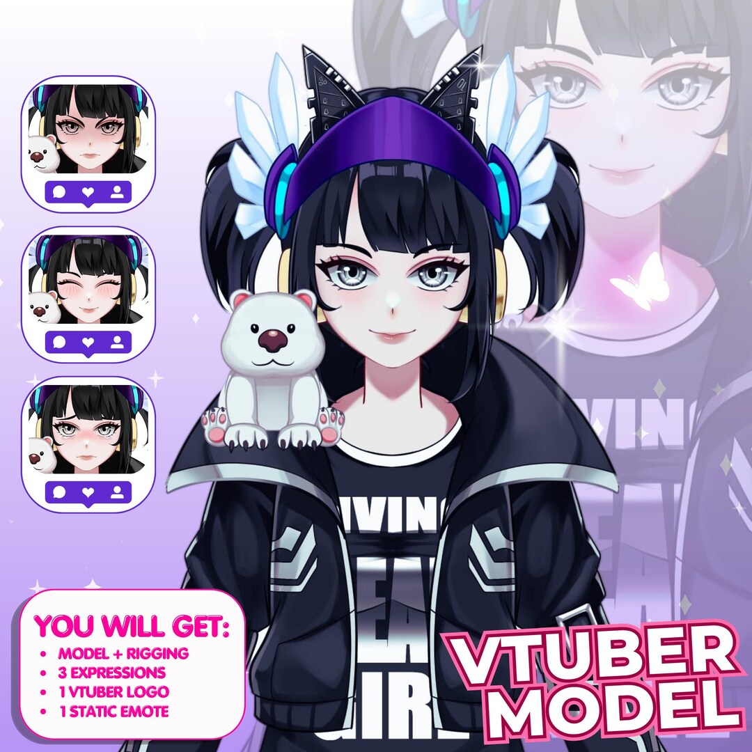 CUSTOM Vtuber Model for Commercial Use | Live 2D Vtuber Model | Vtuber ...