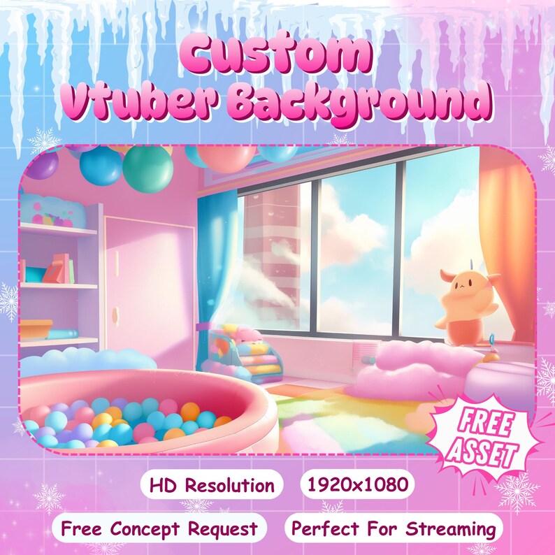 Custom Vtuber Background | Aesthetic Room for Streamers | Personalized ...