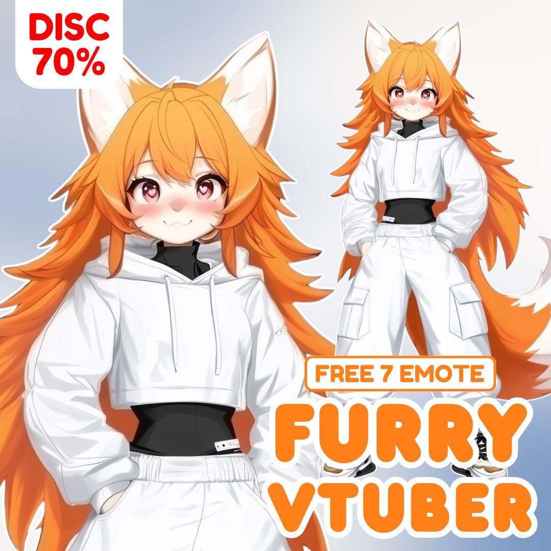 Custom Furry Live2d Vtuber Model: Full Rig & Character Design - Etsy