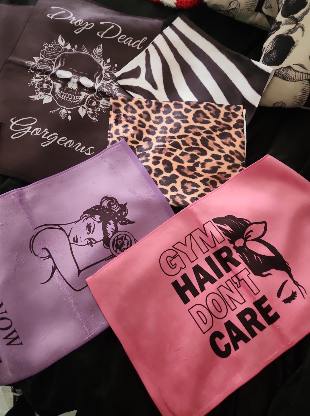Girly Gym Humor Exercise Towel Yoga Pilates Class Towel Funny Humor Gym ...