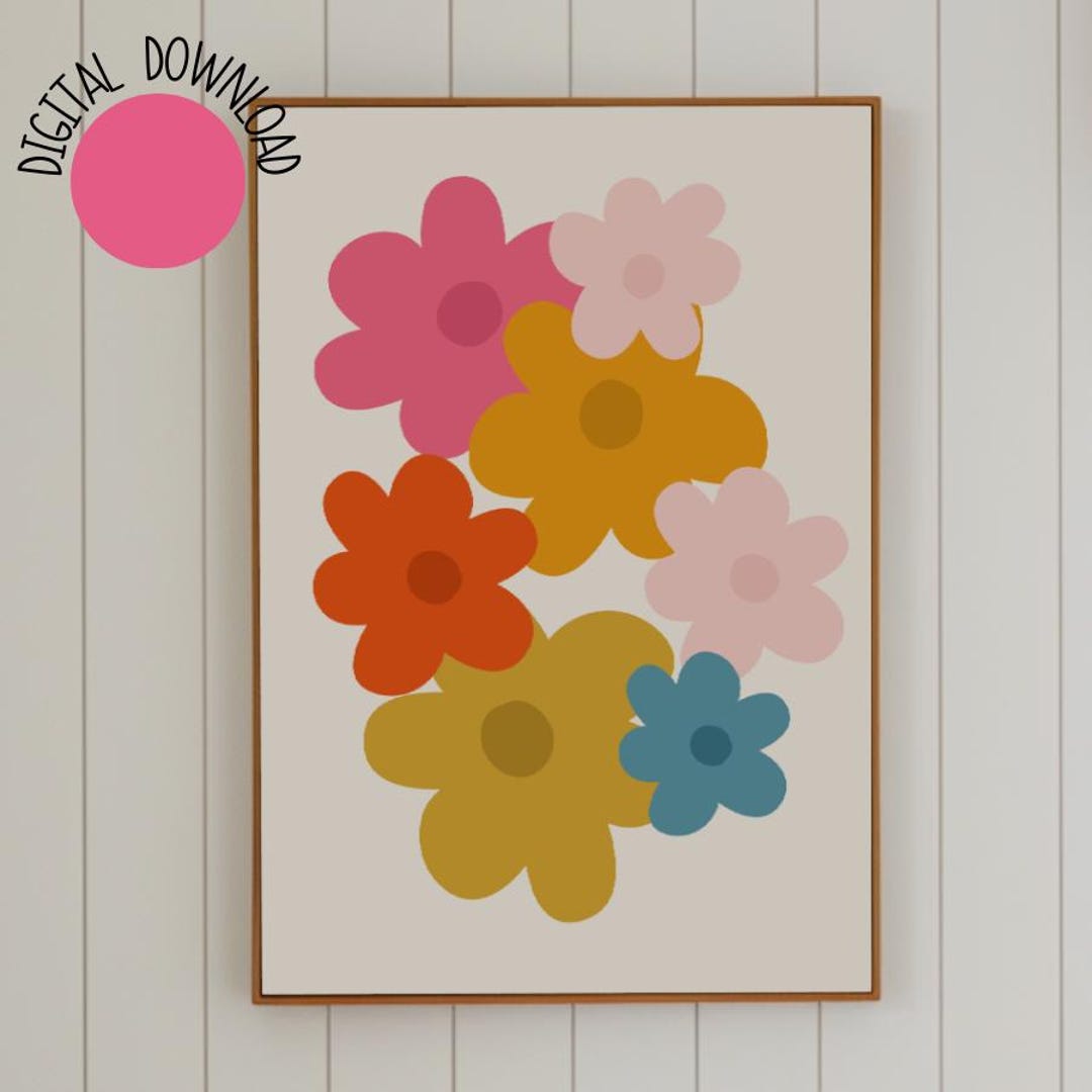 Cute Floral Wall Art Flowers Art Print Nursery Decor Print Cute Flowers ...