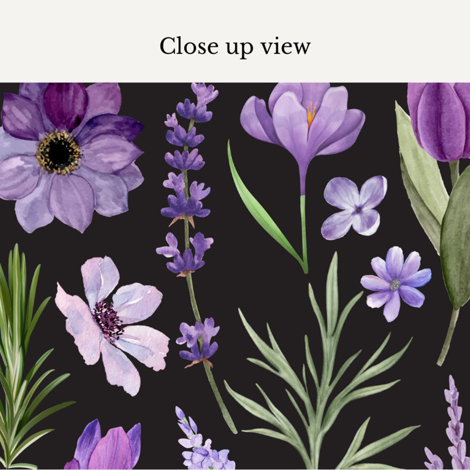 Purple Floral Wall Art, Wildflower Wall Art, Moody Floral Wall Art ...