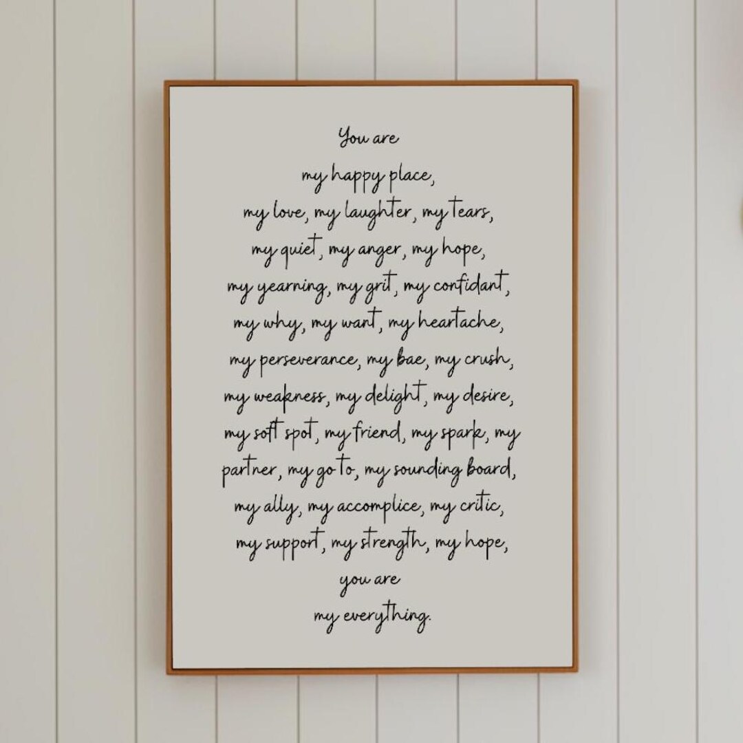 Love Wall Art, Valentine Wall Art, Love Quote Wall Art, Husband Gift ...