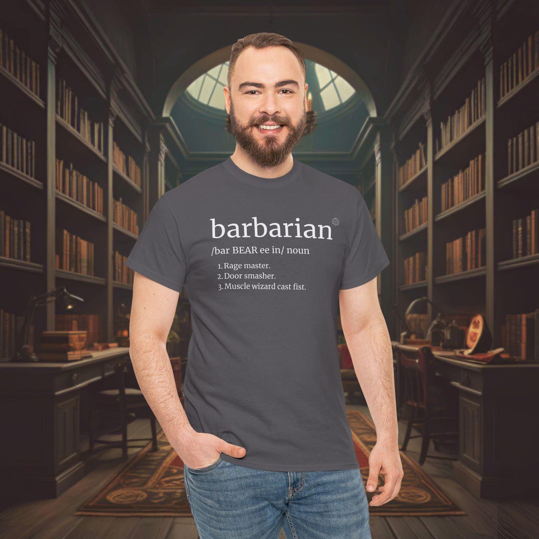 Funny Barbarian Definition T-shirt: D&D Gamer Gift - Etsy