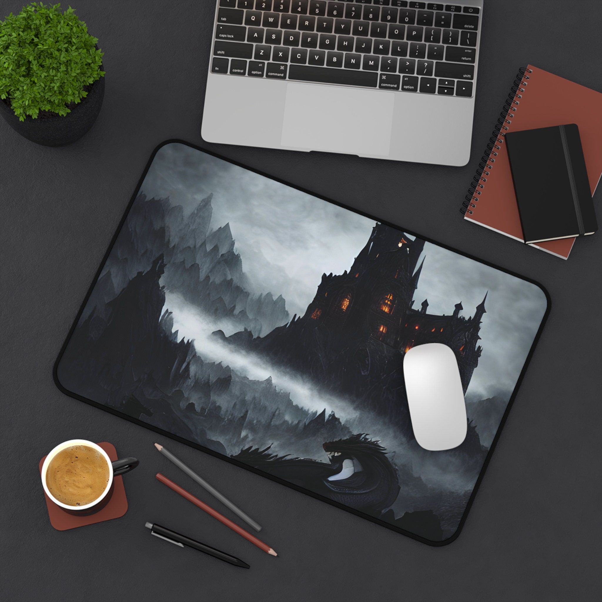 Dungeons and Dragons Desk Mat, Dnd D&D Stormy Eerie Castle Mousepad - Etsy