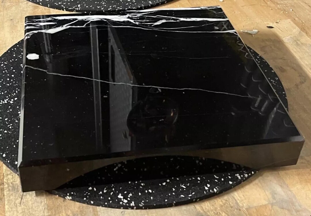 Black Marble Statue Base 11" X 11" X 1.5" - Etsy