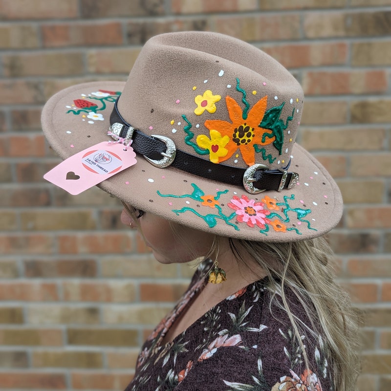 Painted Fedora Hat - Etsy